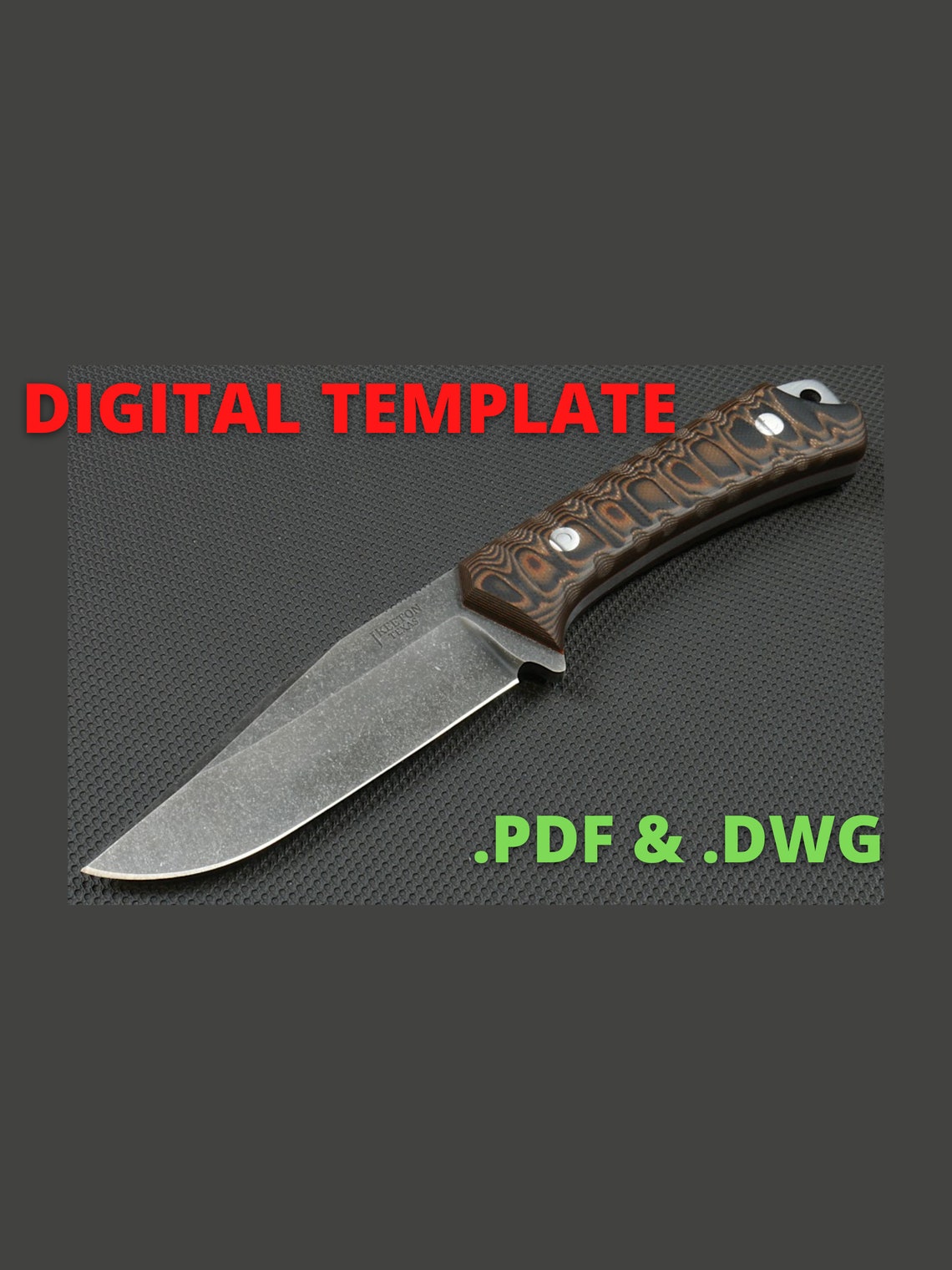 WAR Knife Template - Digital Download (.pdf, .dxf, .dwg CAD File ...