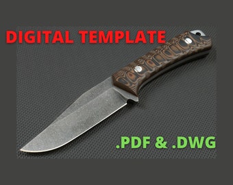 Crusader Dagger Template - Digital Download (.pdf, .dxf, .dwg CAD Files ...