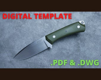 WAR Knife Template - Digital Download (.pdf, .dxf, .dwg CAD File ...