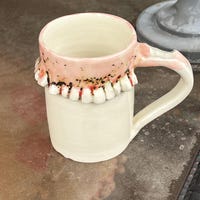 Funky Handles Solid Color Handmade Mug I Cool Handle Mug I Weird Mug I ...