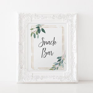 Snack Bar Signs, Snack Signs, Ideas Sign, Printable Signs, Table Sign ...