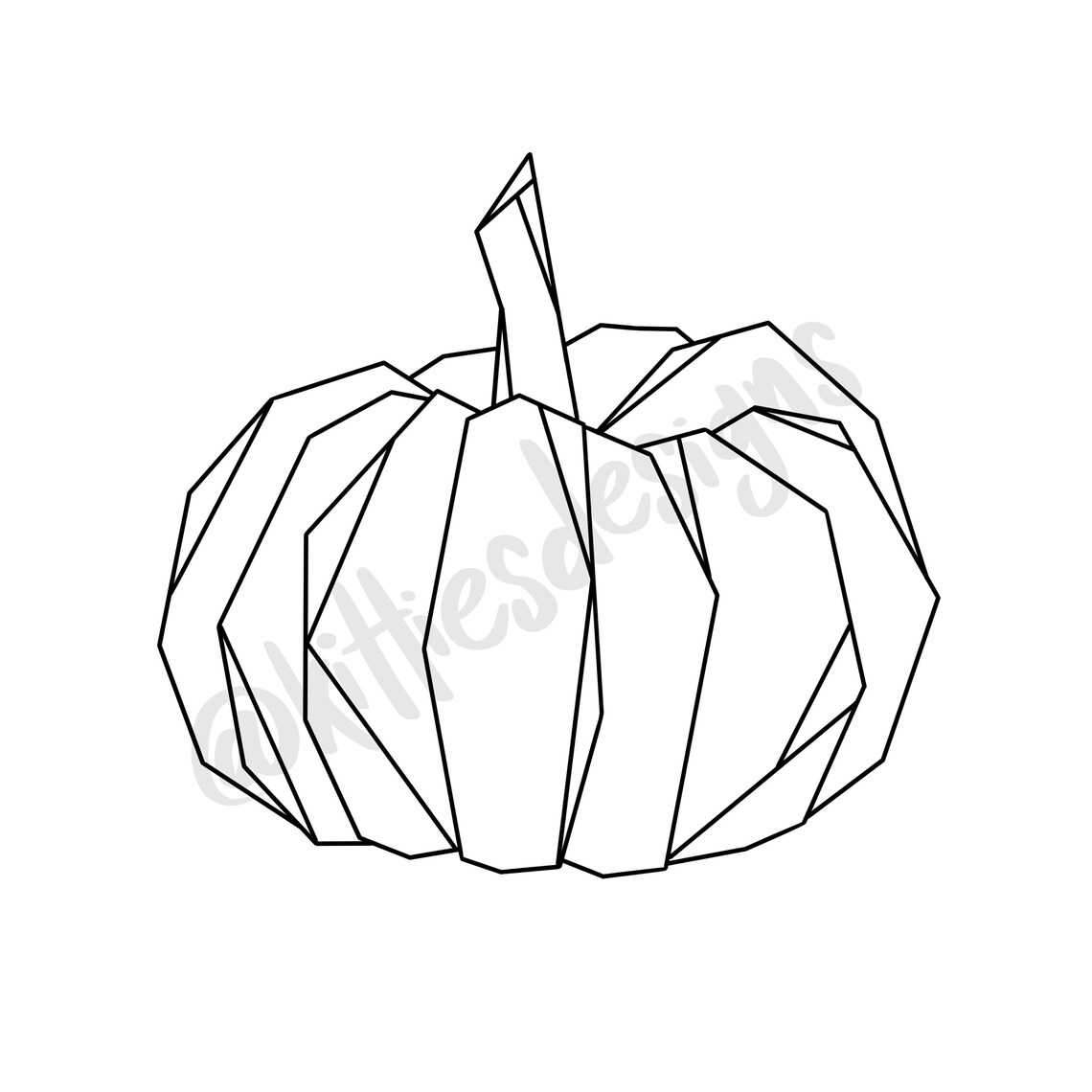 Geometric Pumpkin Geometric Pumpkin Print Pumpkin Poster | Etsy