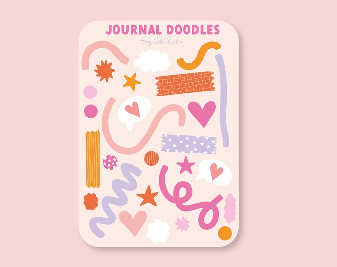 Live Stream Doodles Sticker Sheet 1 - Etsy