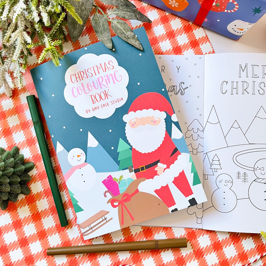 Christmas Colouring Book Festive Activity Book Adult - Etsy