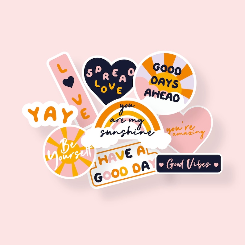 Self Love Sticker Pack Cute Stickers Positivity Journal - Etsy UK