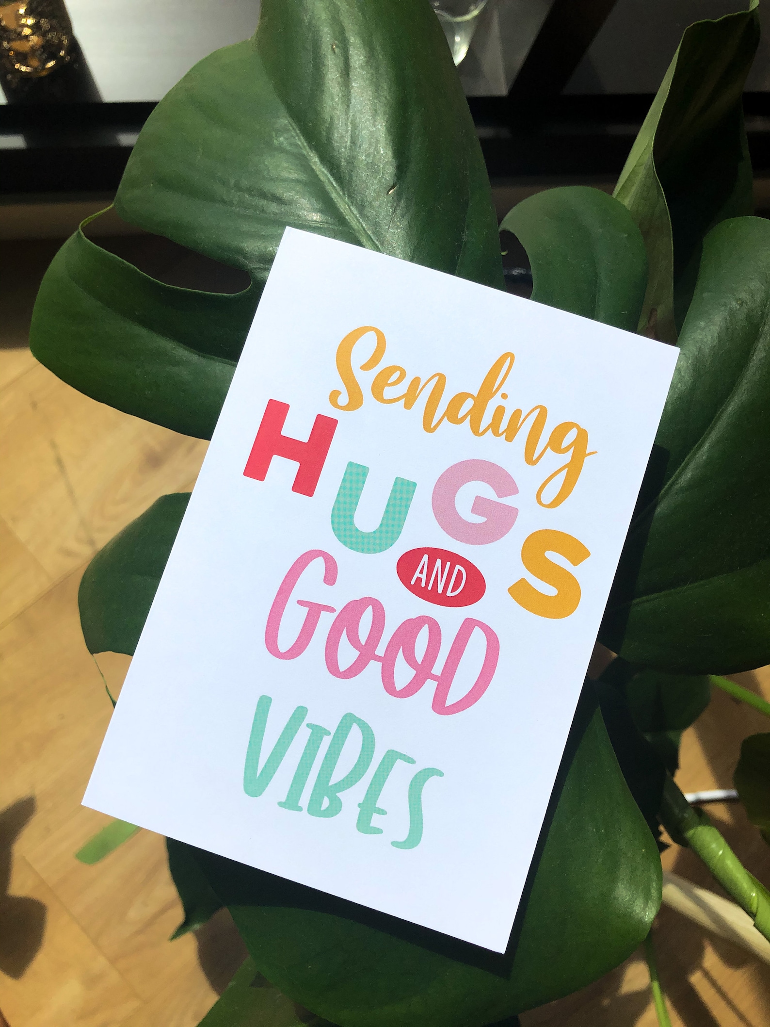 Sending Hugs and Good Vibes Card I Miss You Card Best - Etsy