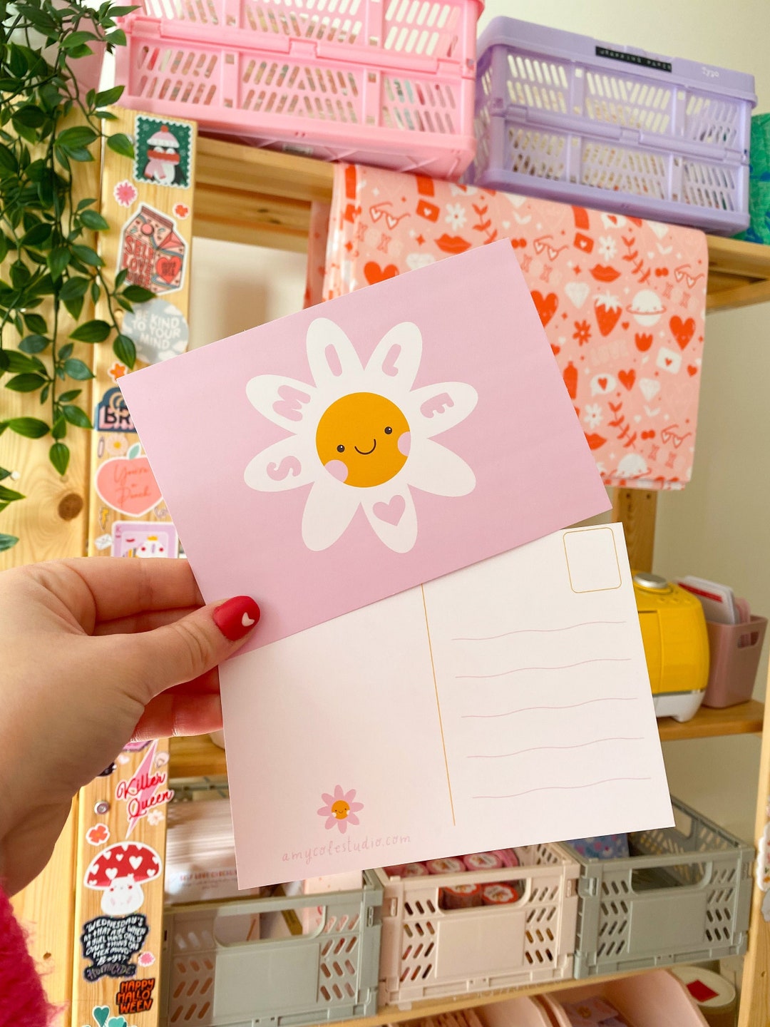 Smile Post Card | Cute Post Card | Small Card | Post Card for Her - Etsy