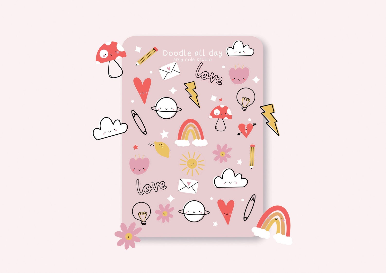 Doodle Fun Sticker Sheet Fun Sticker Sheet Journaling - Etsy UK