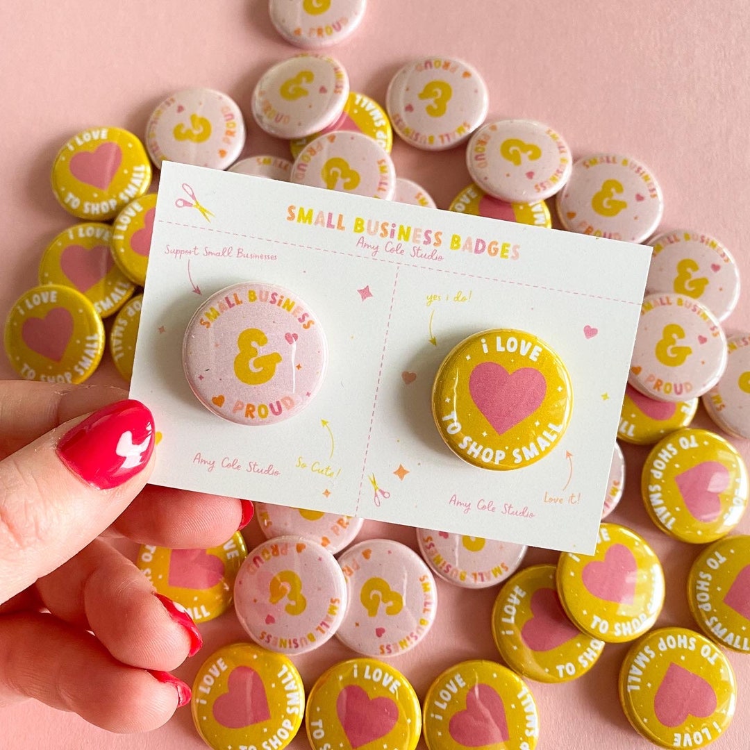 Small Business Button Badge Set | Cute Button Badges | Small Business ...