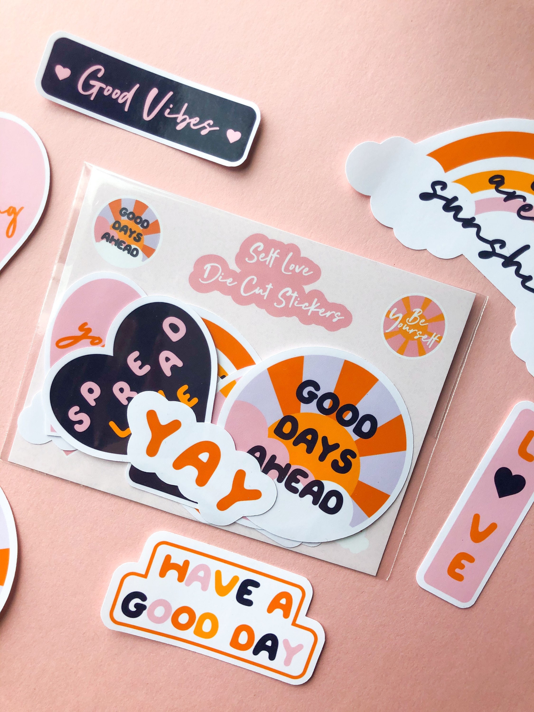 Self Love Sticker Pack Cute Stickers Positivity Journal - Etsy UK