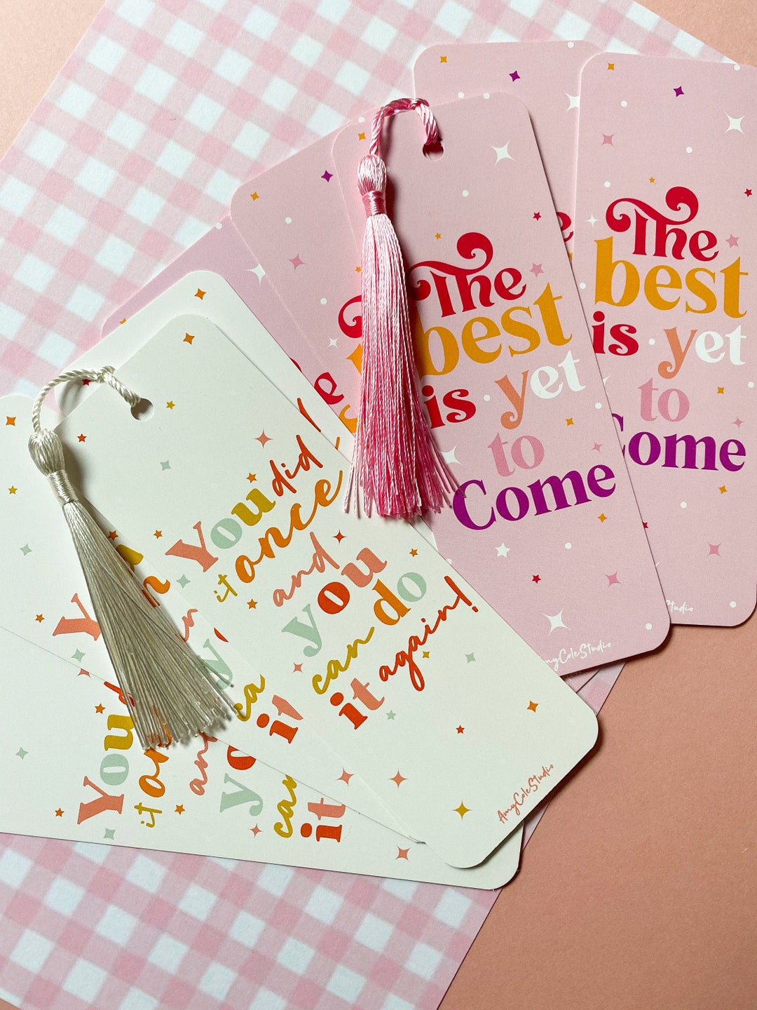 Positivity Bookmarks Cute Bookmarks Patterned Bookmarks Inspirational ...