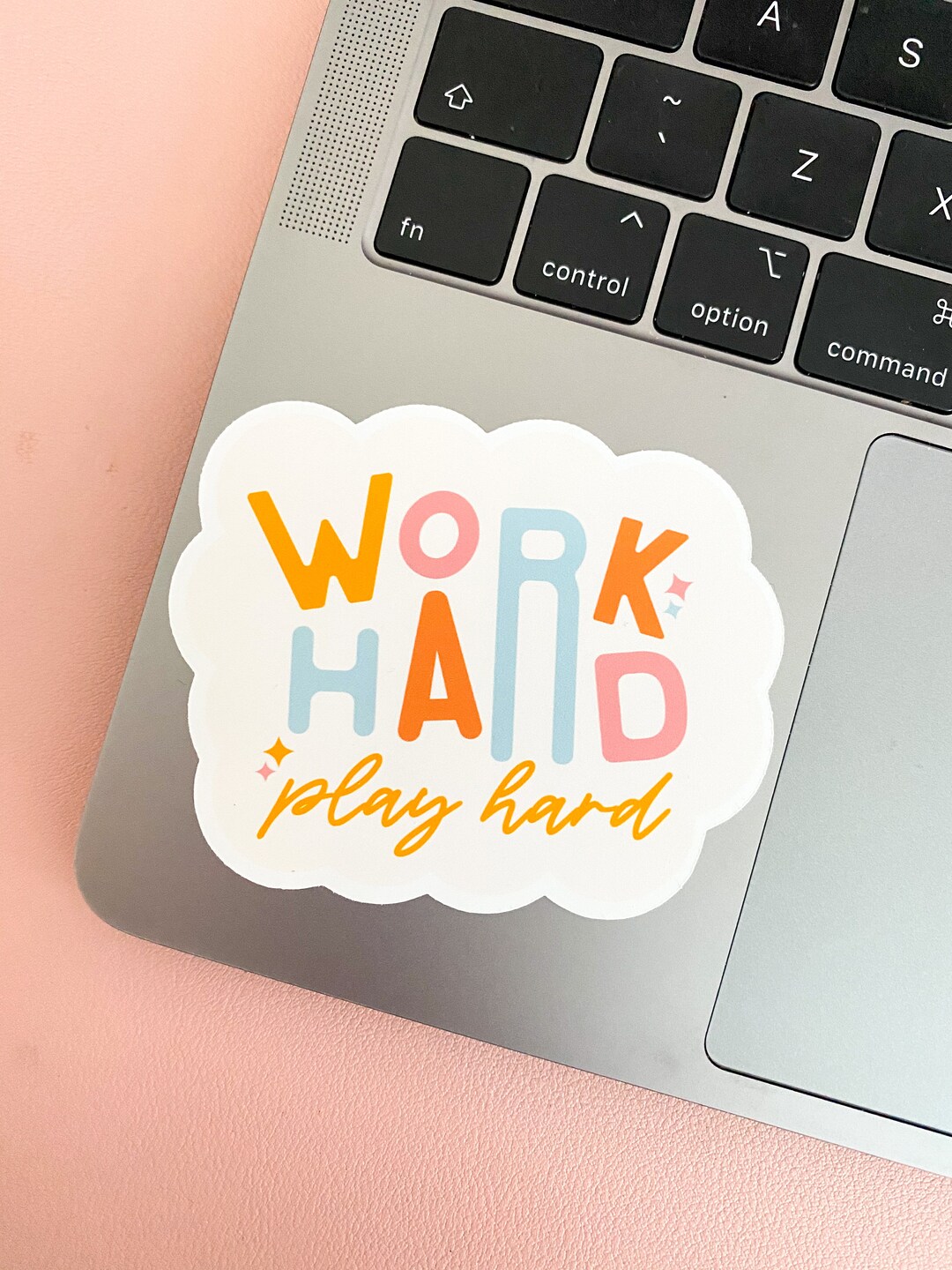 Work Hard Play Hard Sticker Matte Sticker Laptop Sticker Journal ...