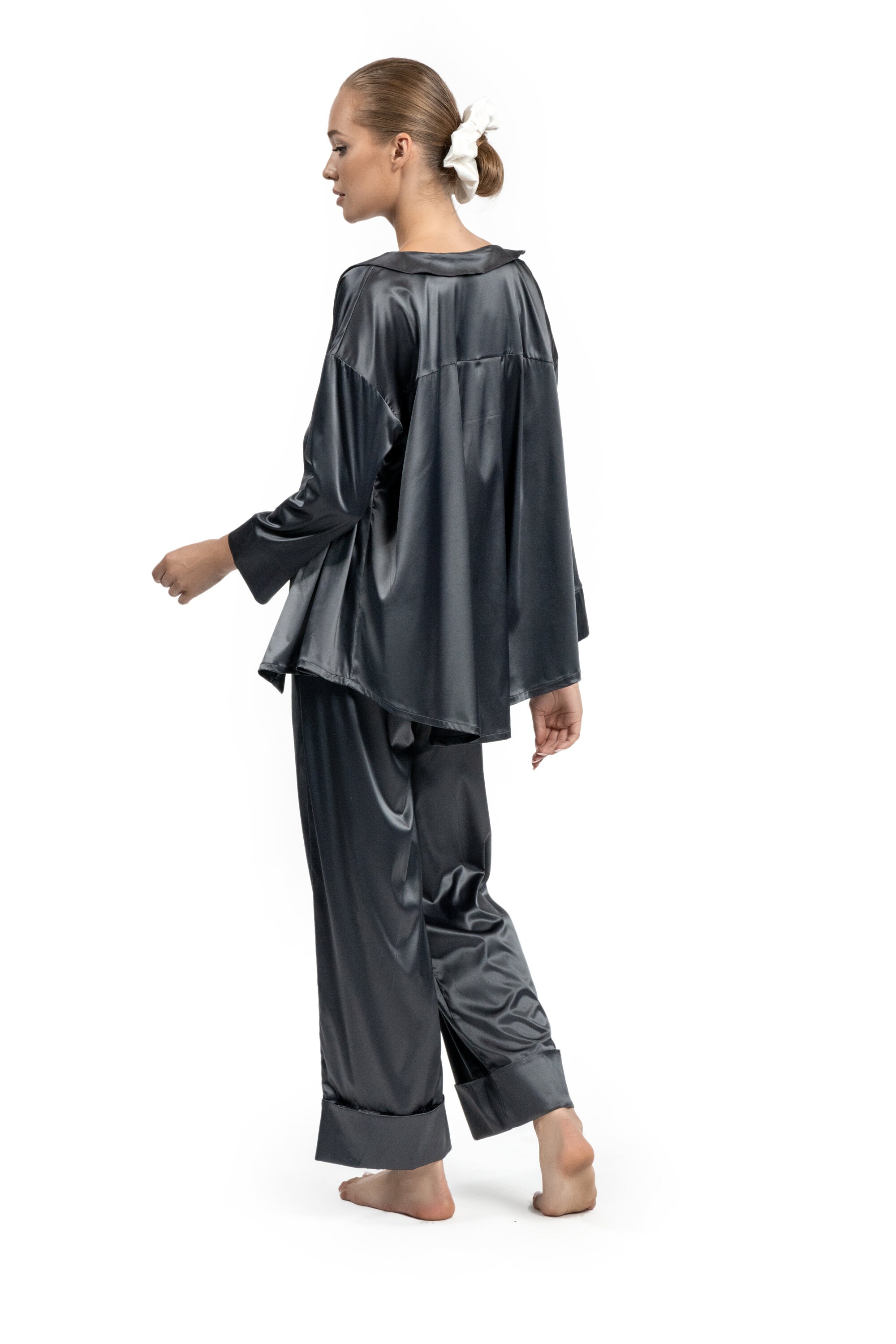 Ivory Bridal Pyjamas Set Women Satin Silk Pajamas Silk Etsy Uk