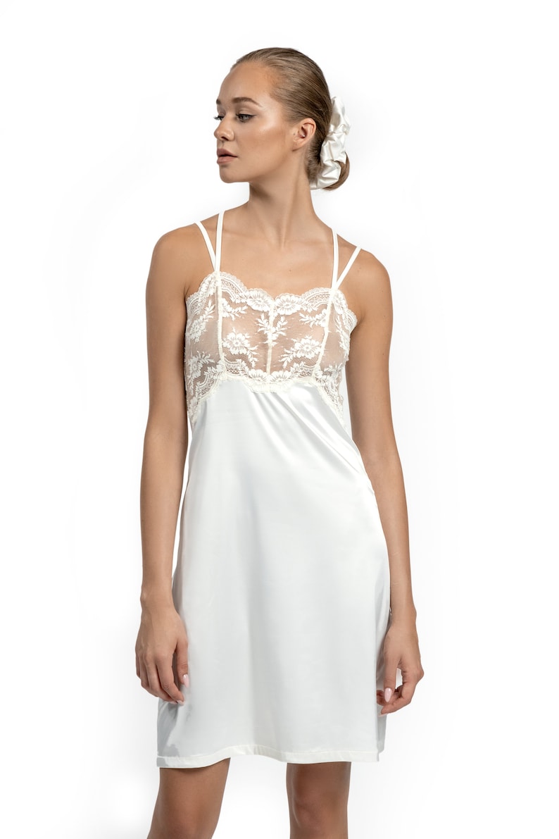Satin Silk Slip Dress See Through Nightie Satin Silk Etsy