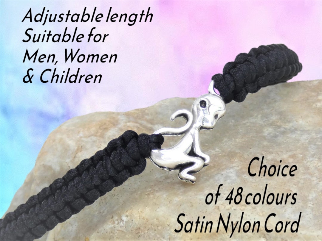 Monkey Bracelet, Unisex Cute Monkey Jewelry Gifts, Adjustable Length ...