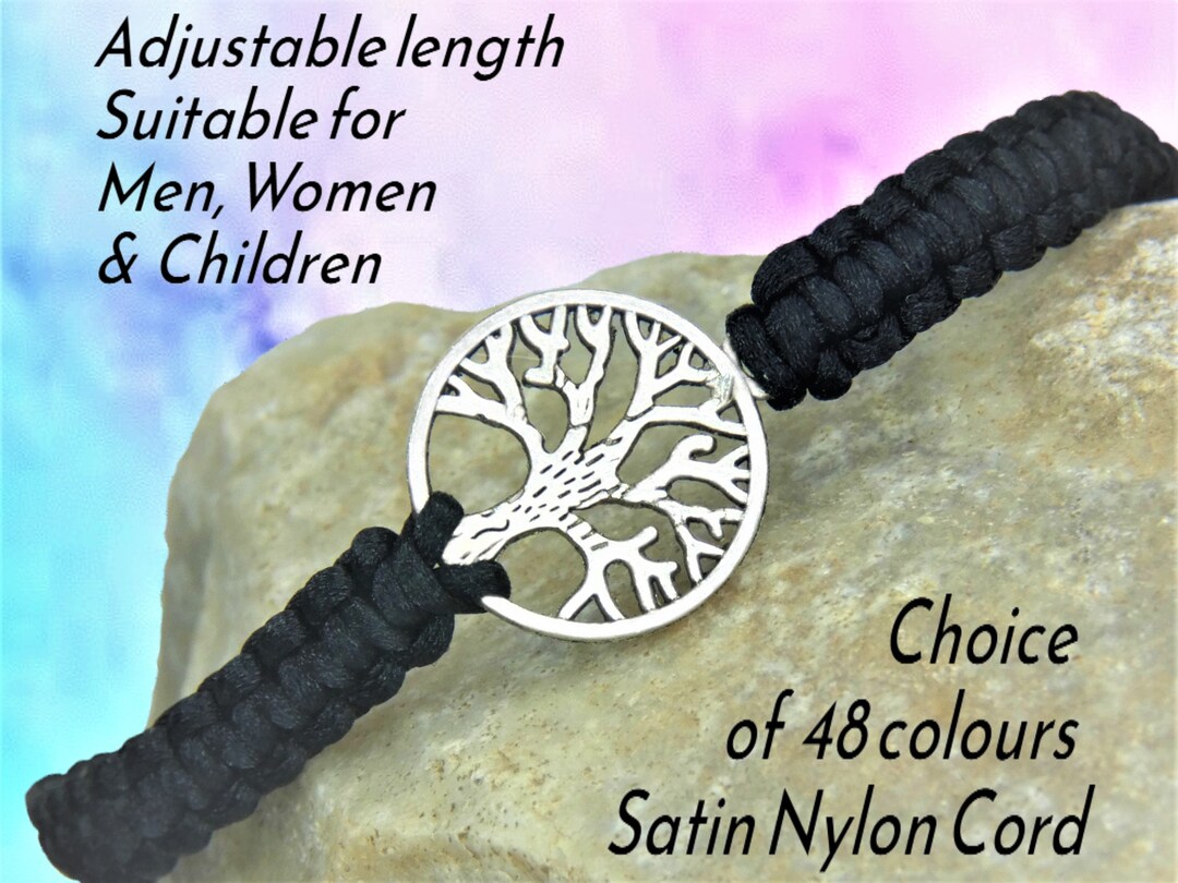 Tree Bracelet, Unisex Nature Jewelry Gifts, Adjustable Macrame With ...