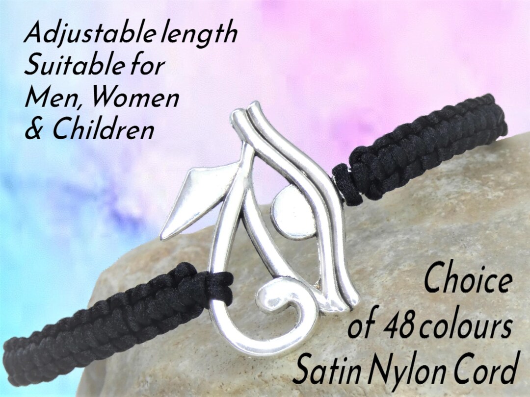 Unisex Eye of Horus Macrame Bracelet, Egyptian Eye Jewelry Gift ...