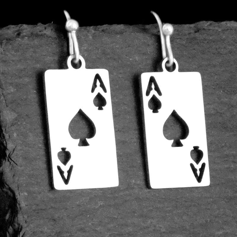 Clip on Spade Earrings - Etsy UK