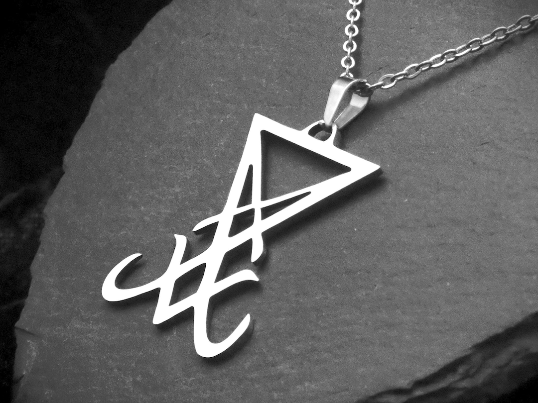 Large Lucifer Sigil Necklace on Cord or Chain, Gold or Silver Stainless ...