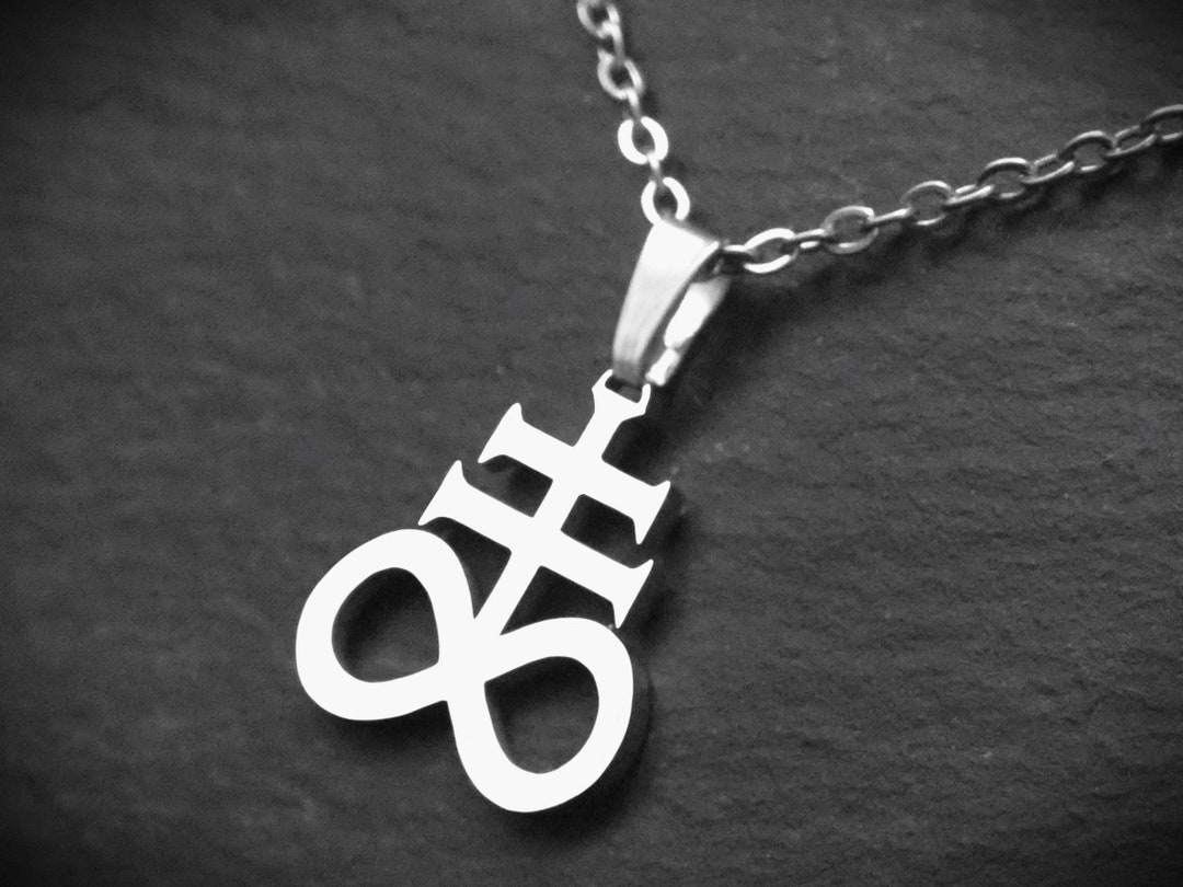 Stainless Steel Leviathan Cross Pendant Necklace on Cord or Chain ...