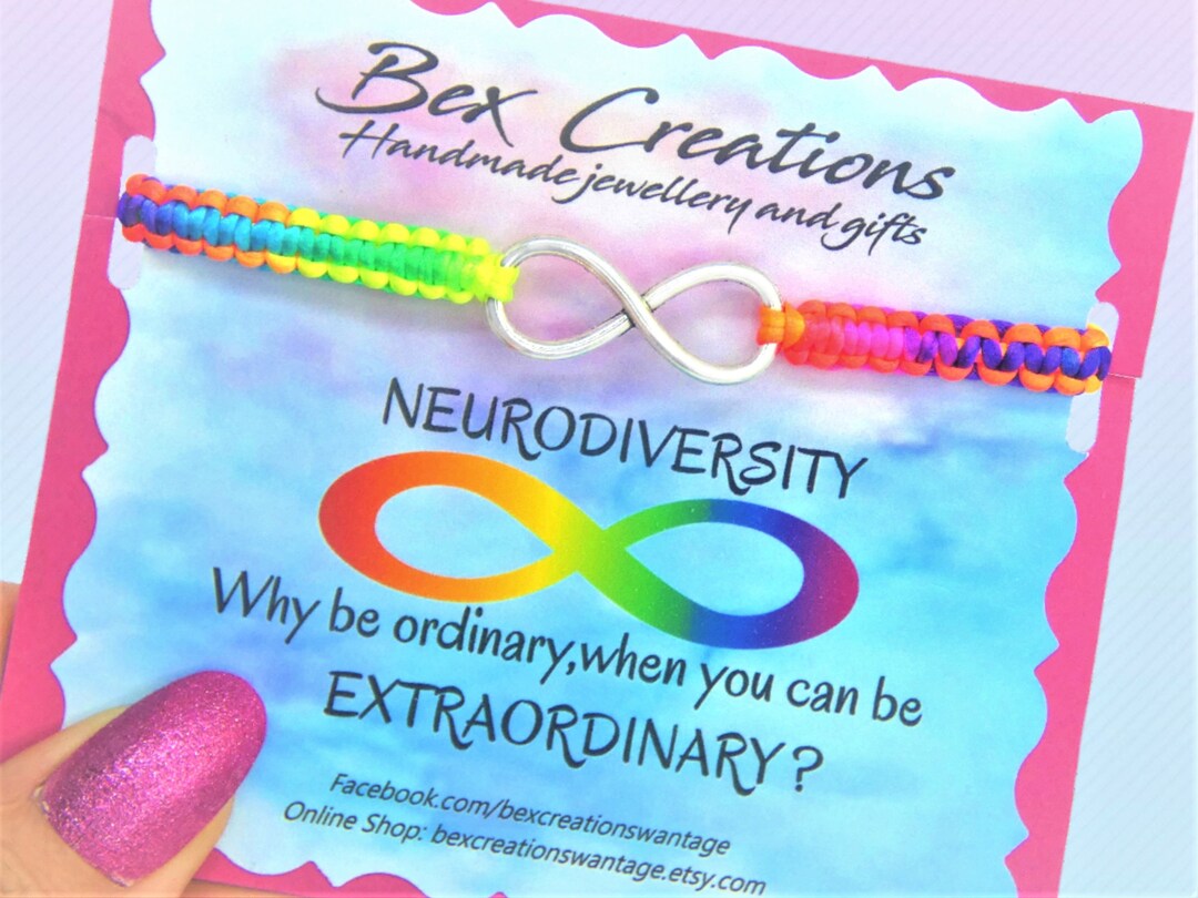 Neurodiversity Bracelet Rainbow Infinity Autism Pride Jewelry - Etsy
