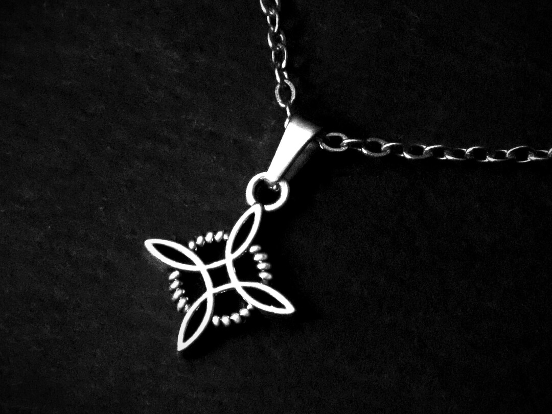 Dainty Witch's Knot Pendant Necklace on Cord or Chain, Wiccan Jewelry ...
