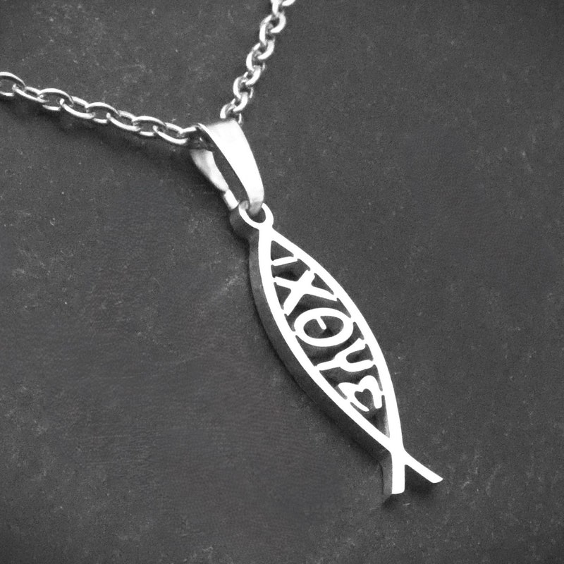 Jesus Greek Pendant - Etsy