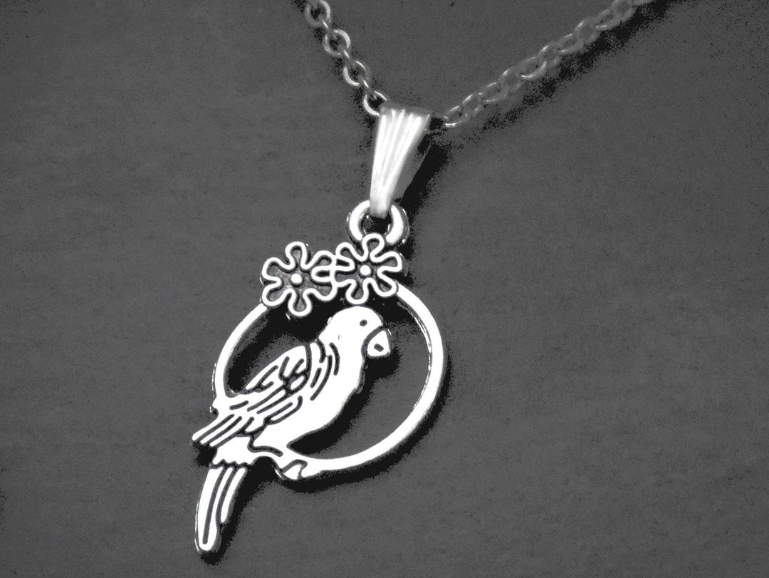 Parrot Pendant Necklace, Unisex Bird Lover Jewellery, Cord or Chain - Etsy
