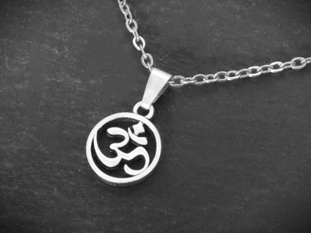 Unisex OM Pendant Necklace on Cord or Chain, Aum Symbol, Spiritual Yoga ...