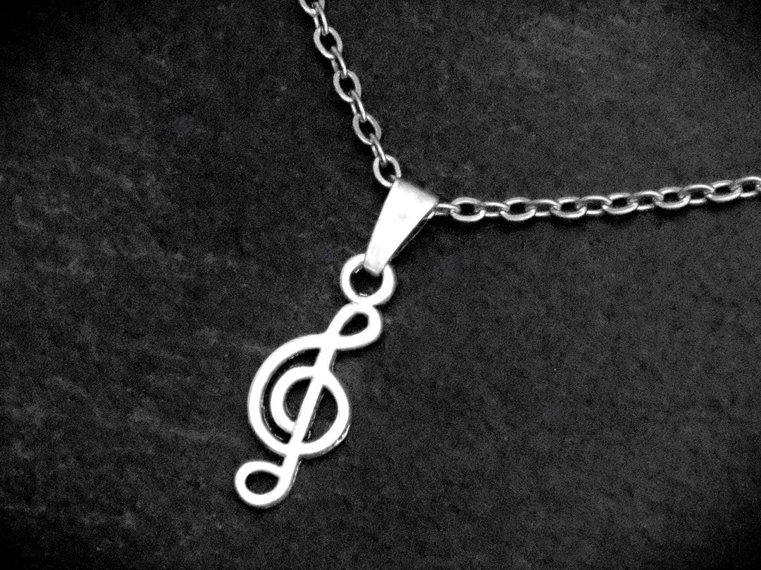 Treble Clef Necklace, Music Jewellery, Cord or Chain - Etsy