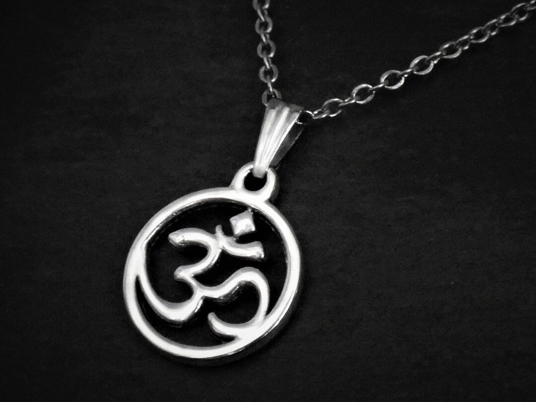 Unisex OM Pendant Necklace on Cord or Chain, Aum Symbol Choker, Yoga ...