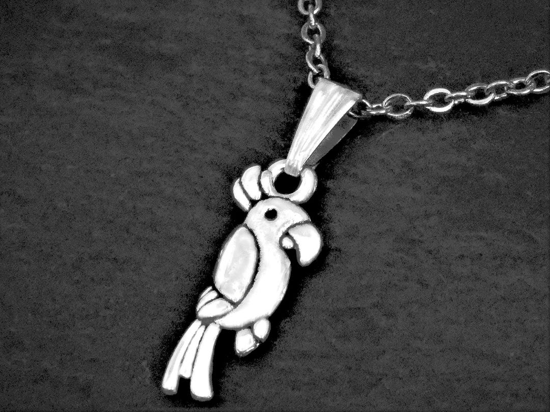 Parrot Pendant Necklace, Pirate Jewellery, Cord or Chain - Etsy