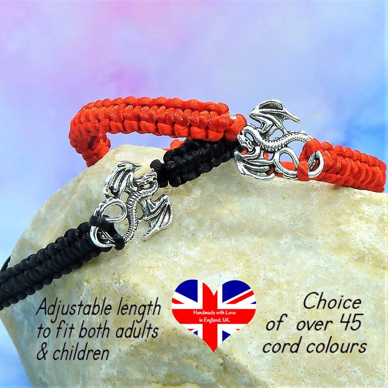 Dragon Bracelet Silver Welsh Dragon Bracelet Adjustable | Etsy