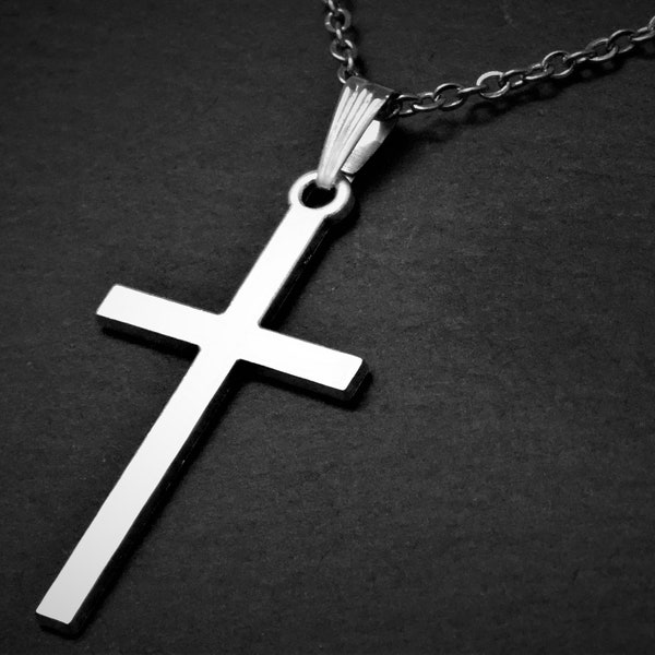 Large Cross Necklace - Etsy