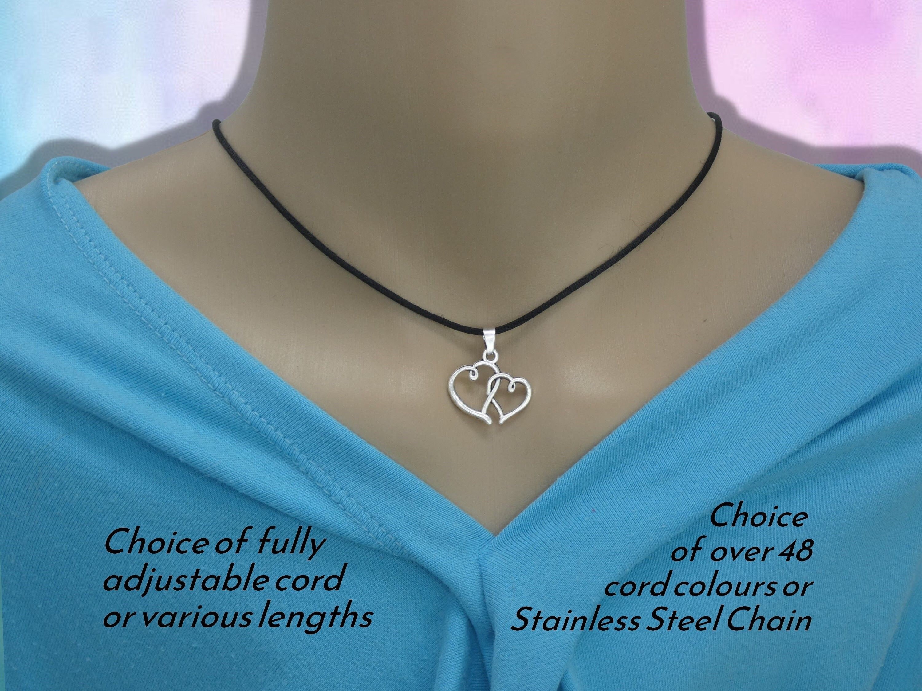 Joined hearts necklace store