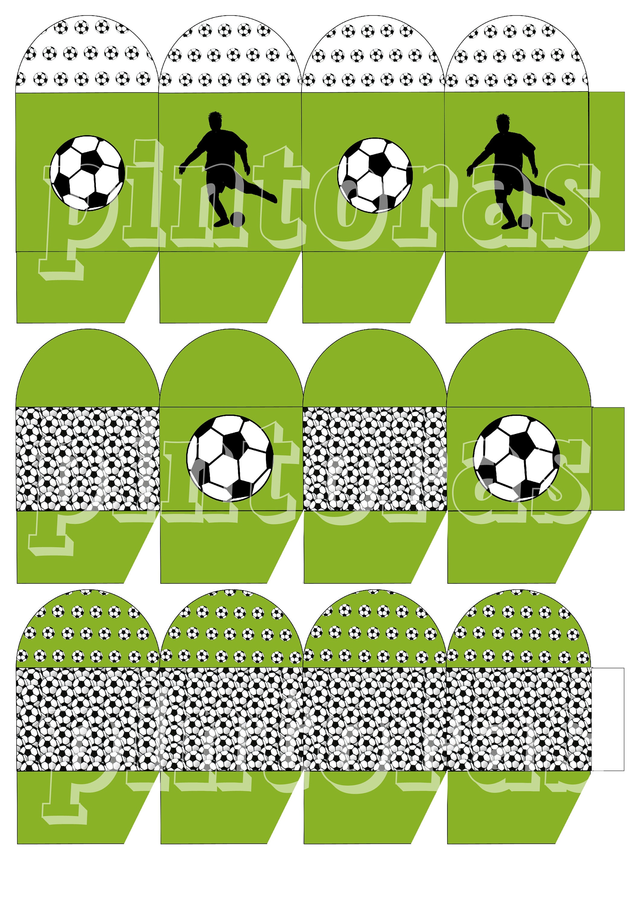 Football Gift Boxes to Print, Boxes, DIY, Download, Birthday, Christmas ...