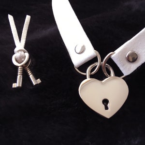 Faux Suede Leather Style Heart Lock Choker, Padlock and Key Choker ...