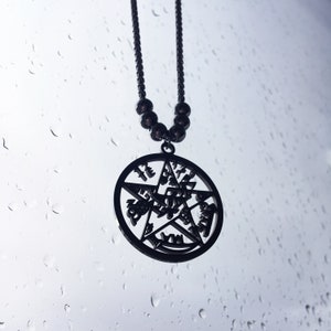 High Quality Stainless Steel Pentacle Pentagram Medallion Necklace ...