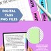 Tabs for Digital Planner DIY Digital Notebook Tabs, Png Files, Pastel ...