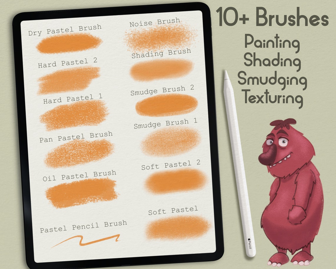 Procreate Pastel Pro Brush Pack Dry, Hard, Soft, Oil and Pencil Pastel ...