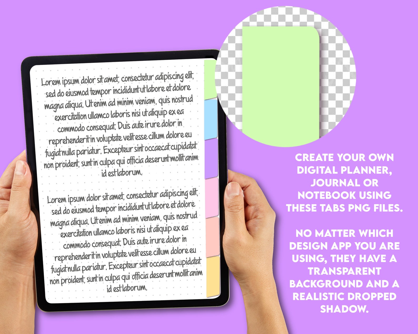 Tabs for Digital Planner DIY Digital Notebook Tabs, Png Files, Pastel ...