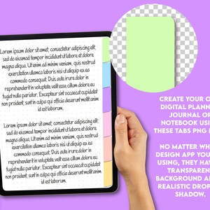 Tabs for Digital Planner DIY Digital Notebook Tabs, Png Files, Pastel ...