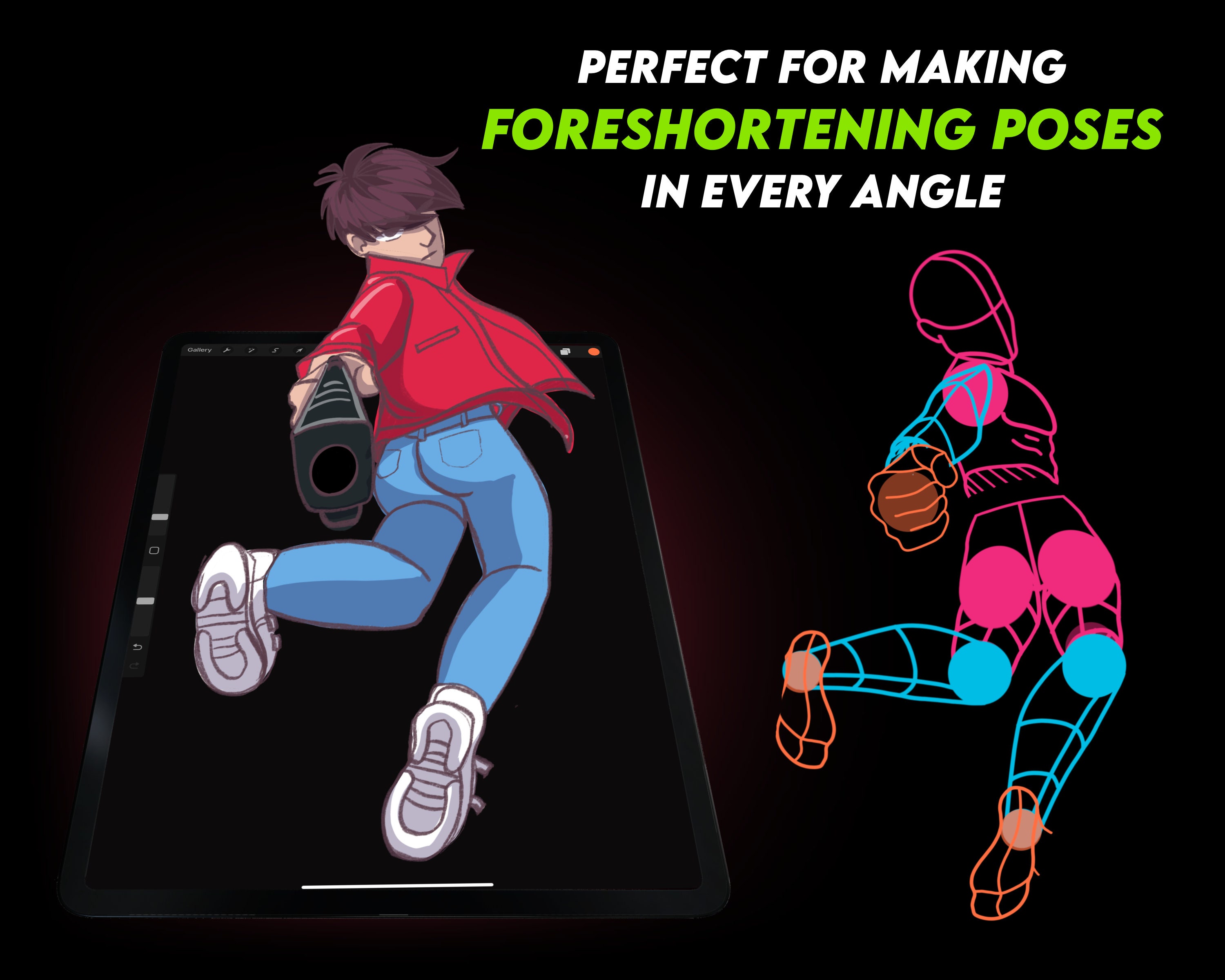 Reference Drawing Guides Pose Master Procreate Brush Toolkit Human ...