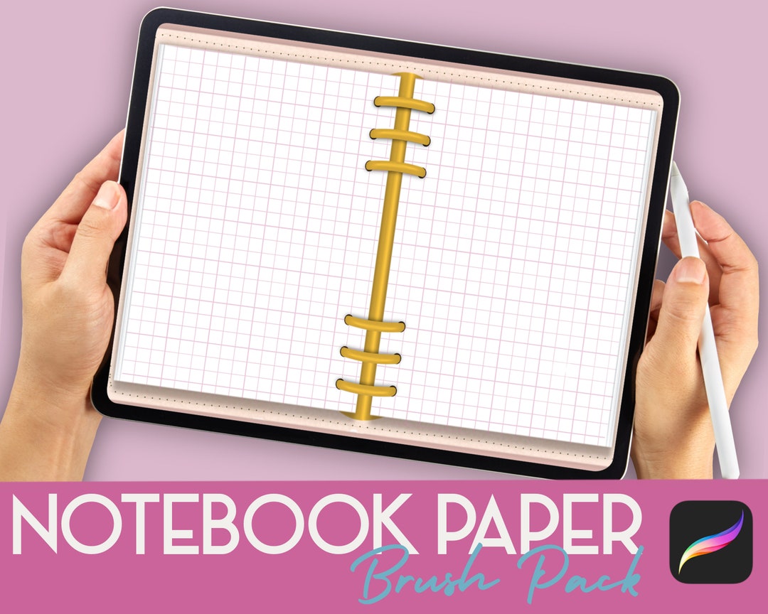 Notebook Paper Pattern Procreate Brushes Dotted Pattern, Lined Pattern ...