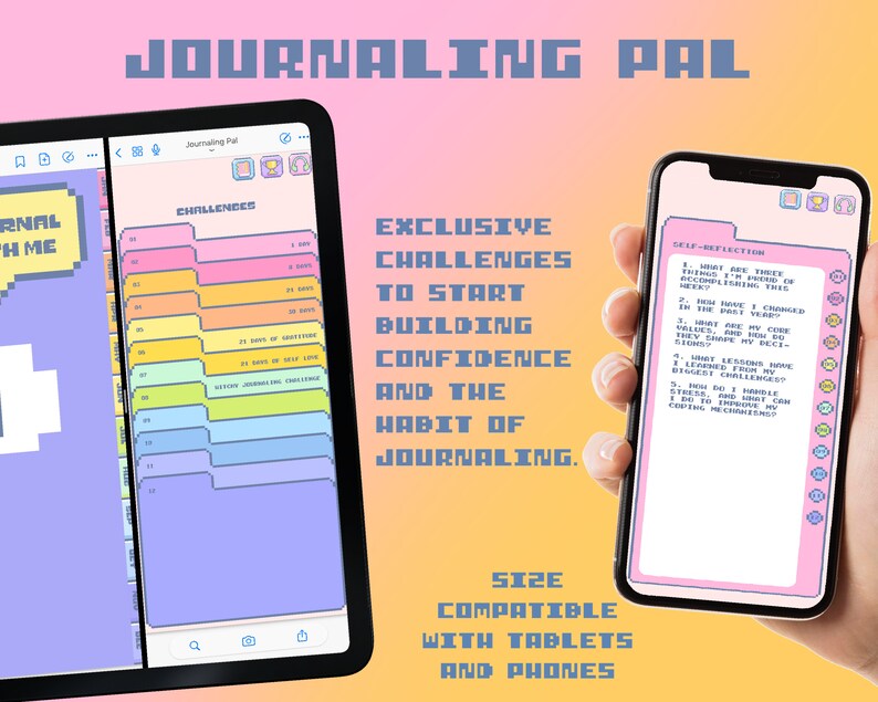 Digital Journal With Journaling Pal for Split Screen Use Digital ...