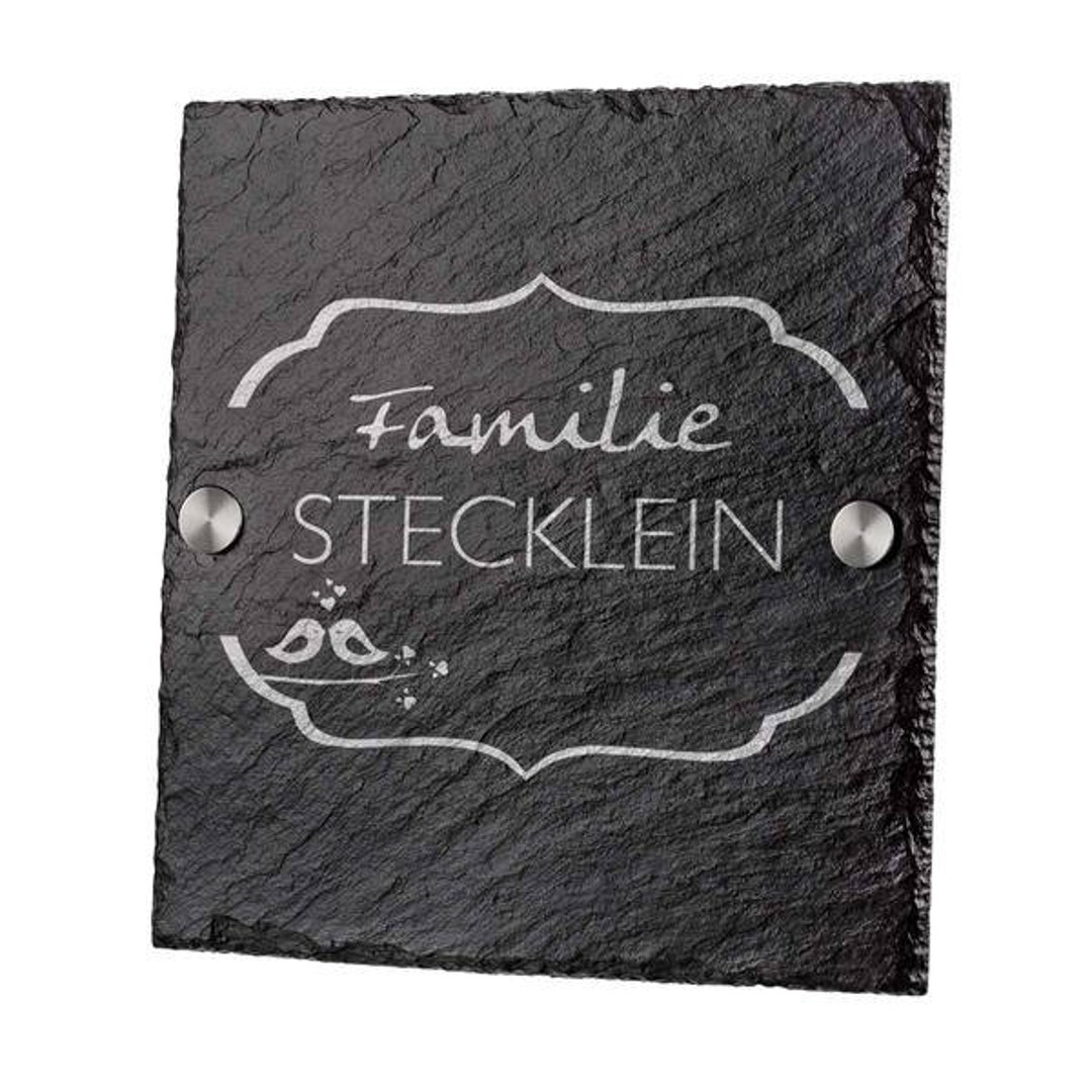 Slate Door Sign Including Engraving Motif... - Etsy