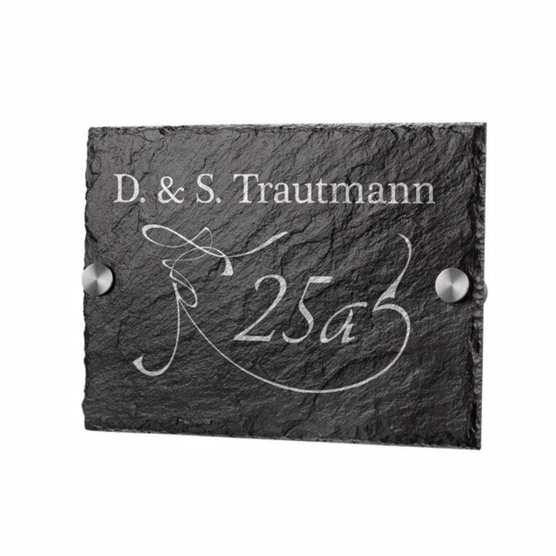 Slate Door Sign Including Engraving Motif House... - Etsy