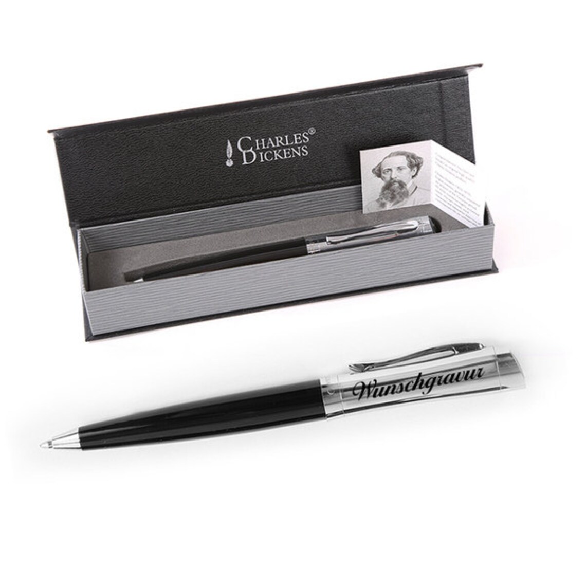 Charles Dickens Ballpoint Pen Black/silver I... | Etsy