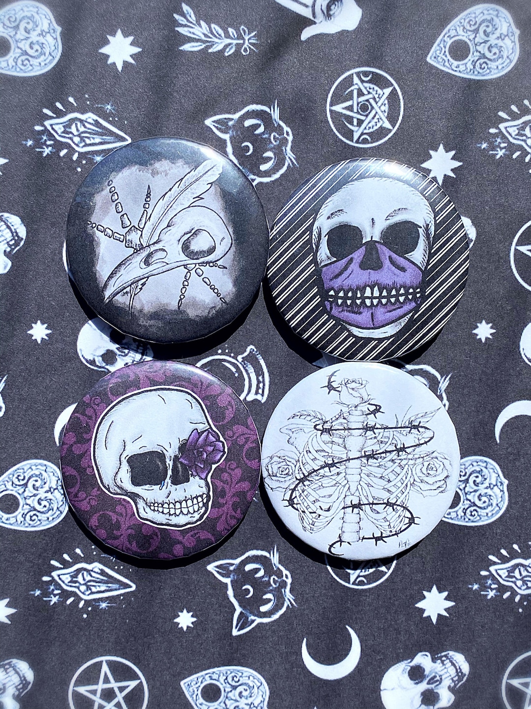 Gothic Button Set-original Gothic Style Art-1.7544mm Button Set - Etsy