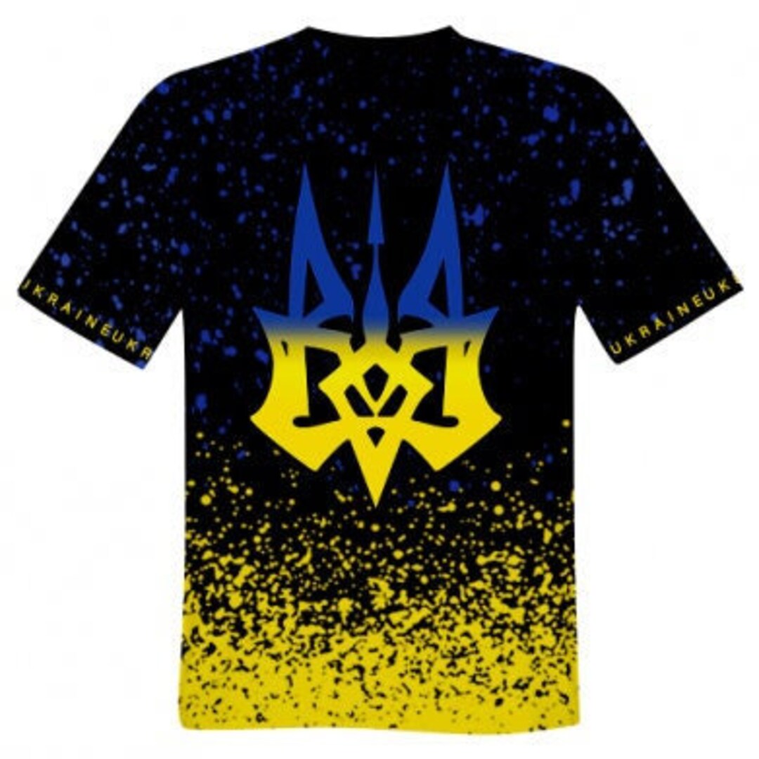 Men's 3D T-shirt With Emblems of Ukraine, T-shirts of All Sizes ...